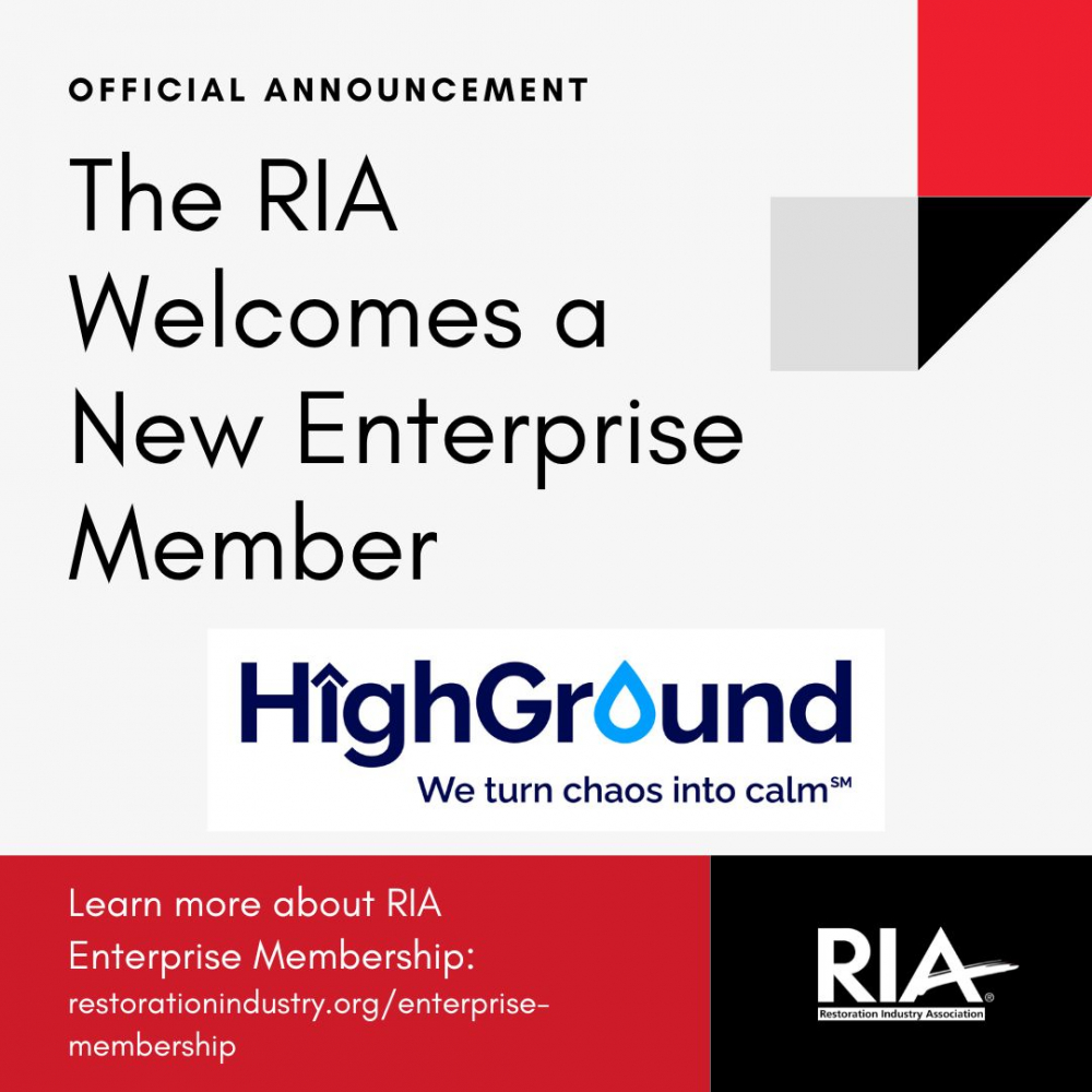 Restoration Industry Association Ria Welcomes New Enterprise Member